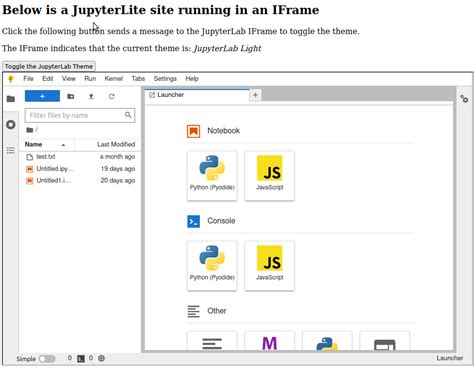 Communication Between A Host Page And A Jupyterlite Instance Running In