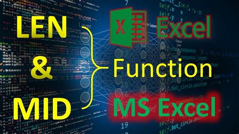 Len Mid Functions With Examples Advanced Excel With Dataeduworld Es2v3 Youtube