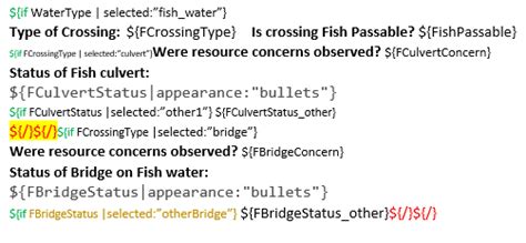 Survey 123 Custom Report Conditional Statement Esri Community