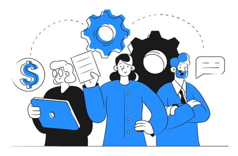 Premium Vector Team Collaboration And Workflow Concept Illustration