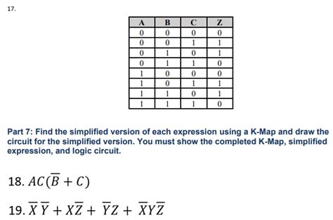 Solved Part Use A K Map To Find The Simplified Expression Chegg