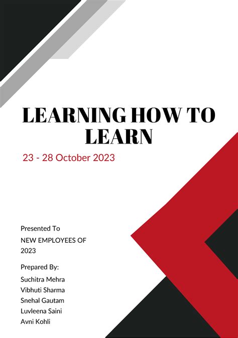Training Module Learning How To Learn Learning How To Learn 23 28