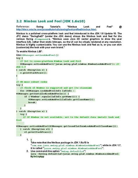 Java Programming Tutorial 46 2 Nimbus Look And Feel Jdk 1 Reference