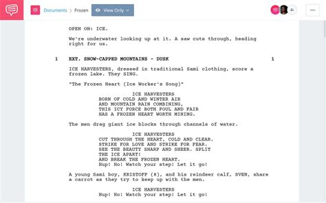 Frozen Script Pdf Download Songs Quotes And Ending