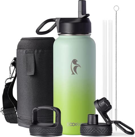 Water Bottle 32 Oz Insulated With Straw Coolflask