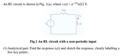 Solved An RL Circuit Is Shown In Fig 1 A Where Chegg Com