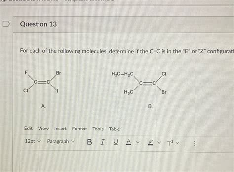 [solved] D Question 13 For Each Of The Following Molecules Determine If The Course Hero