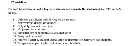 Solved III Translation For Each Translation Set Out A Key Chegg Com