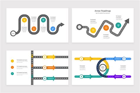 Arrow Roadmap Powerpoint Template Nulivo Market