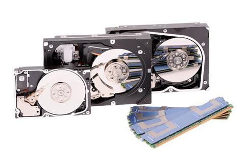 Premium Photo Computer Memory Components On White Background