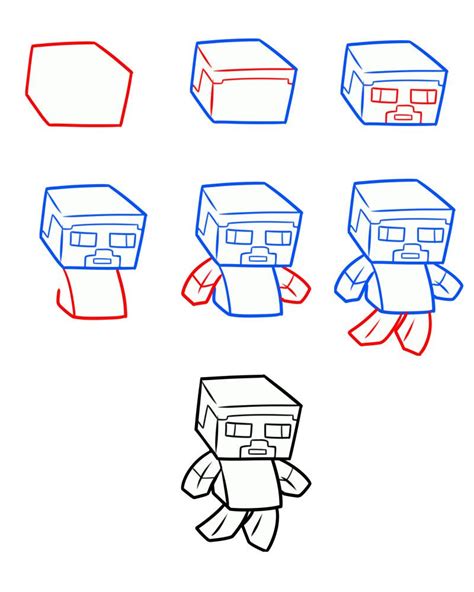 How To Draw Chibi Minecraft Steve Idee Per Disegnare Idee Come