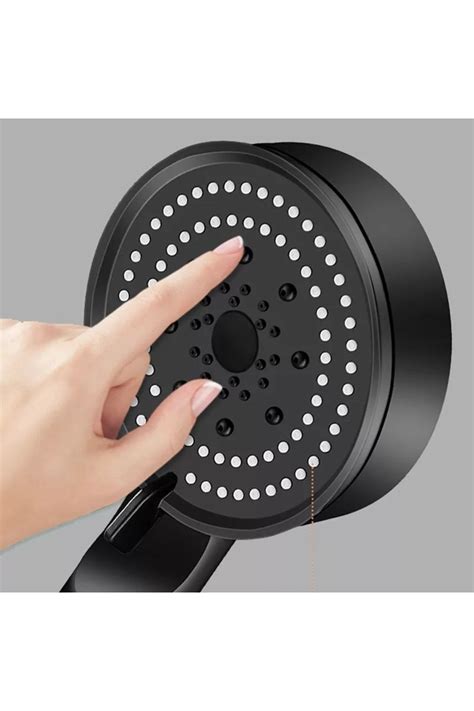 Fawer Faucet And Shower Fawer 5 Fonksiyonlu Siyah Yüksek Basınçlı
