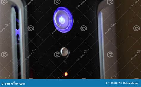 Power Button On The System Unit Stock Video Video Of Information Isolated 110908747