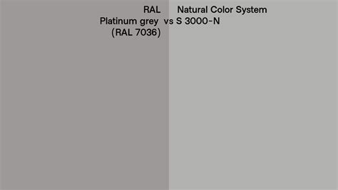 Ral Platinum Grey Ral 7036 Vs Natural Color System S 3000 N Side By