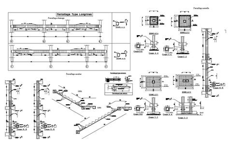 Rcc Beam And Column Detail 2d View Cad Construction Block Dwg File Images