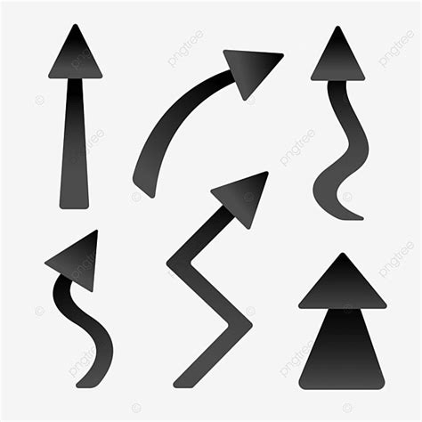 Vector Gradient Black Arrow Arrow Presentation Direction Png And