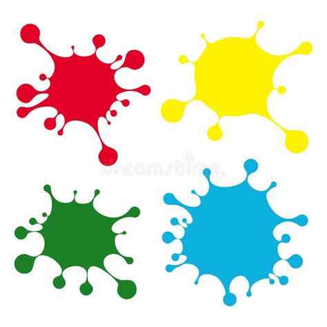 Abstract Flower Made Of Watercolor Blobs Colorful Abstract Vector Ink