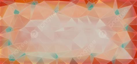 Low Poly Abstract Coral Frame With Dabs Of Turquoise Retro Style Background Illustration Low