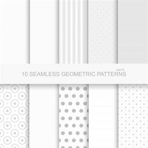 Premium Vector Geometric Seamless Patterns
