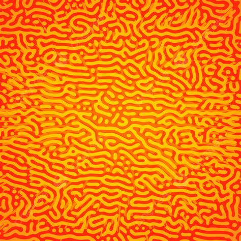 Vector Bright Orange Fire Design Turing Morphogenesis Reaction