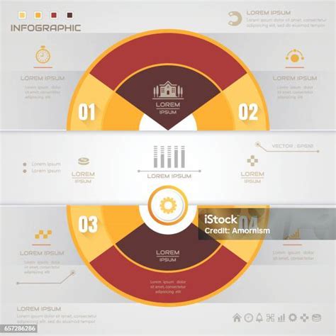 아이콘 프로세스 다이어그램 벡터 Eps10 그림 Infographics 원 디자인 서식 파일 개념에 대한 스톡 벡터 아트 및