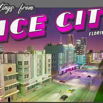 Grand Theft Auto Inspired Greetings From Vice City Alternative 2