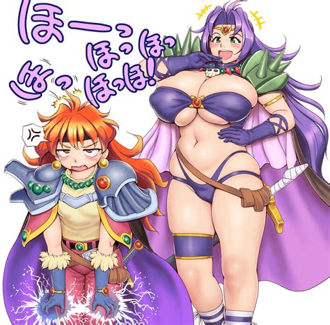 Lina Inverse Naga The Serpent Slayers 2girls Angry Breasts Huge Breasts Long Hair