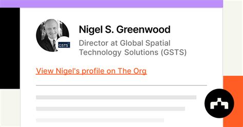 Nigel S Greenwood Director At Global Spatial Technology Solutions