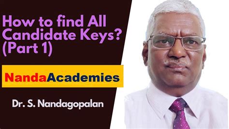 How To Find All Candidate Keys Part 1 Dependency Graph Method Youtube