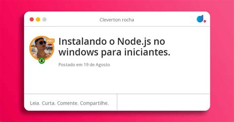 instalando o node js no windows para iniciantes