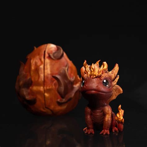 3d Printable Dragon Egg Fire By Stlflix