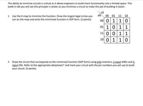 Solved The Ability To Minimize Circuits Is Critical As It Chegg