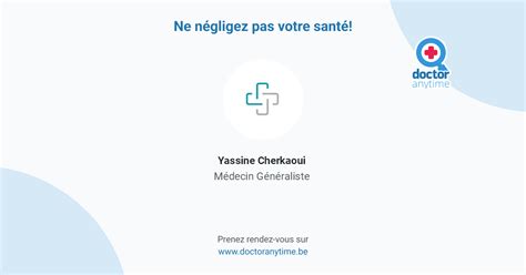 Dr Yassine Cherkaoui Médecin Généraliste Prenez Rendez Vous En Ligne
