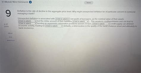 Solved Deflation Is The Rate Of Decline In The Aggregate
