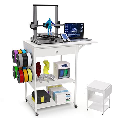 Ackitry 3d Printer Stand Table With Filament Storage Foldable For 3d