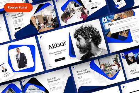 Акбар — Шаблон Powerpoint для бизнеса Presentation Templates Включая