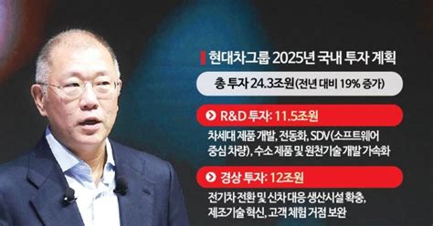 불확실성 대비 현대차그룹 올해 역대 최대 국내 투자 24조원