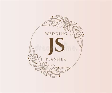 Js Initials Letter Wedding Monogram Logos Collection Hand Drawn Modern Minimalistic And Floral