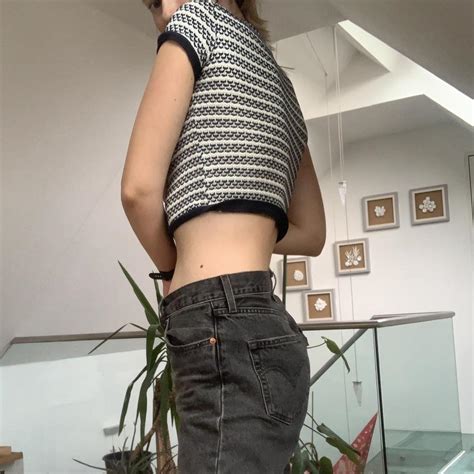 Zara Sparkly Zig Zag Crop Top Great For Parties Or Depop