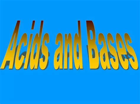 PPT Acids And Bases PowerPoint Presentation Free Download ID