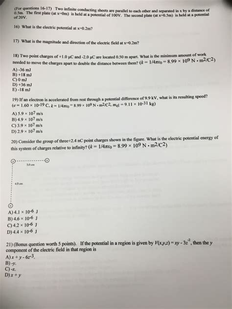 Solved Two Infinite Conducting Sheets Are Parallel To Each