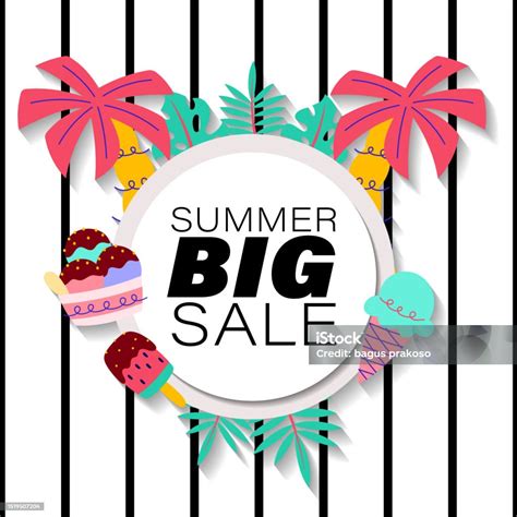 여름 세일 브로셔 할인 벡터 소셜 미디어 게시물 프로모션 광고 쇼핑 전단지 바우처 웹 사이트 캠페인 및 광고를위한 특별 가격 제공 쿠폰 가게 표시에 대한 스톡 벡터 아트 및