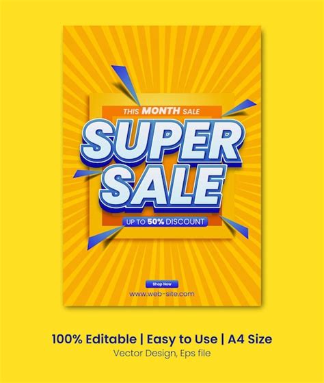 Premium Vector A4 Size Promotional Poster Design