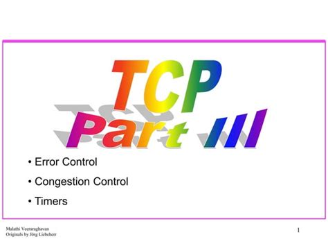 TCP Timers Ppt