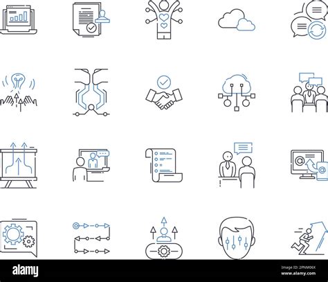 Investment Analysis Line Icons Collection Evaluation Valuation Forecasting Projections Risk
