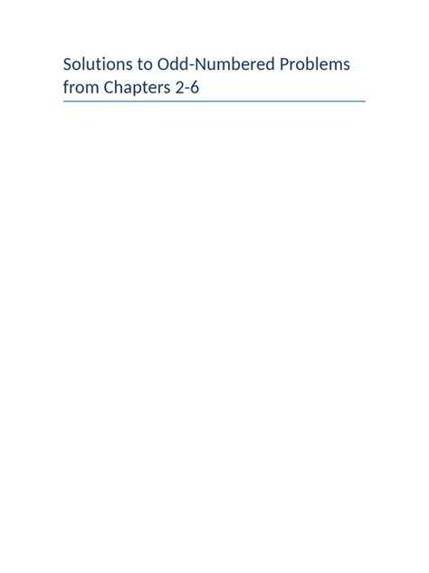odd problems solutions with solutions ch2to6 pdf