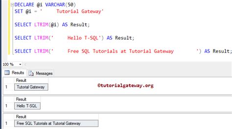 Sql Ltrim Function