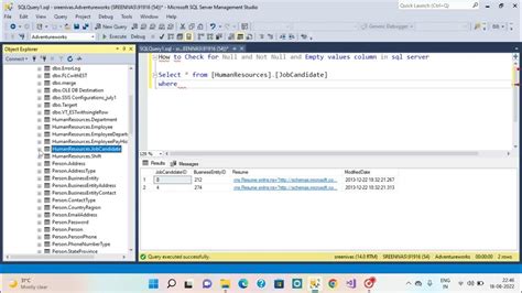 How To Check For Null And Not Null And Empty Values Column In Sql