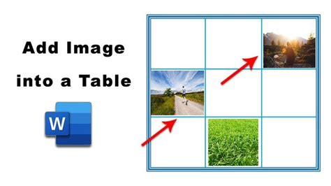 how to insert an image into a table in word app