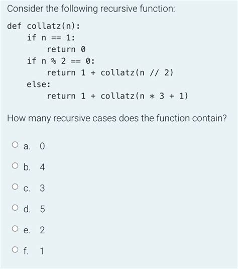 answered consider the following recursive… bartleby